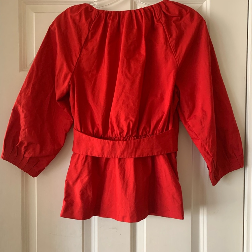 Dkny Red Blouson Top - Gem